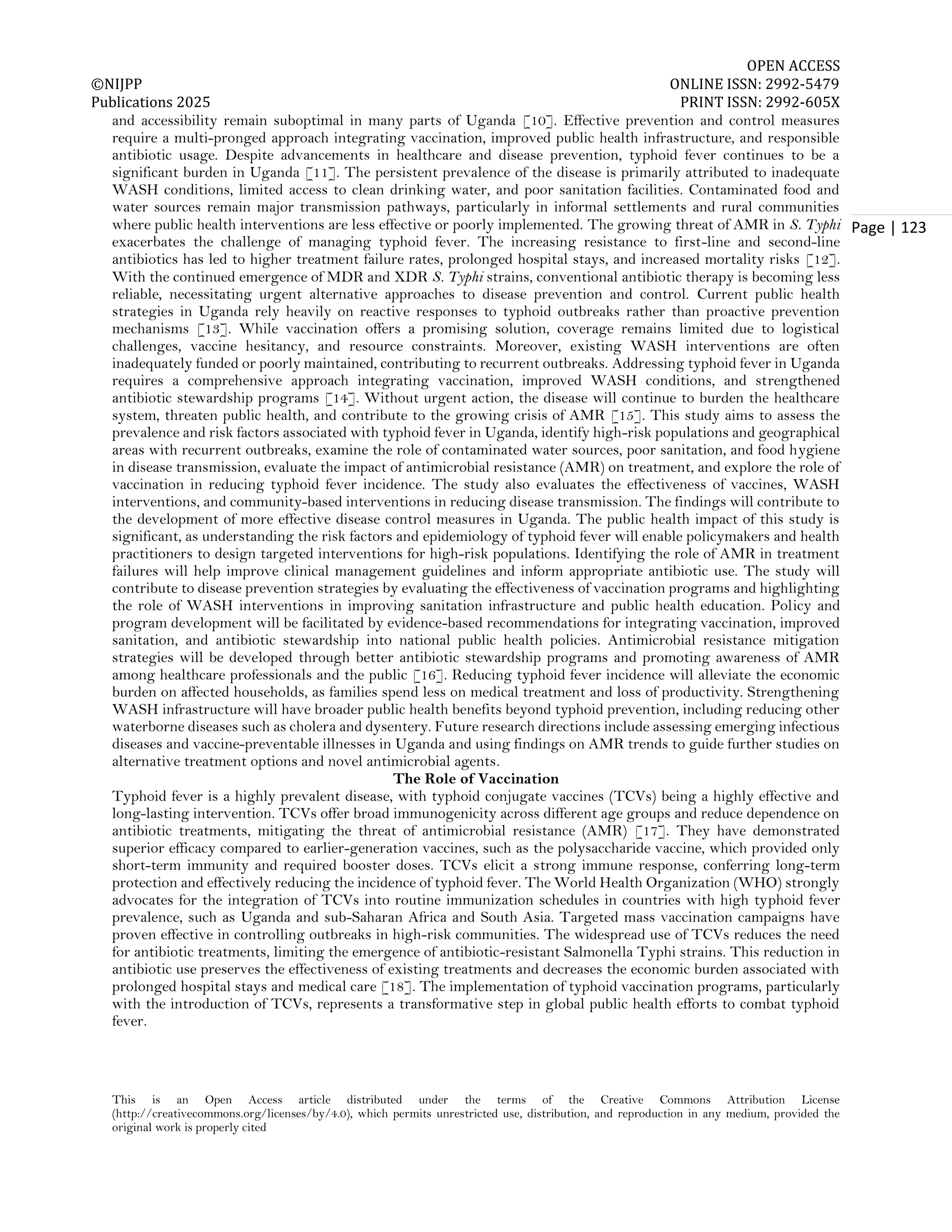 Integrated Approaches to Controlling Typhoid Fever in Uganda ...