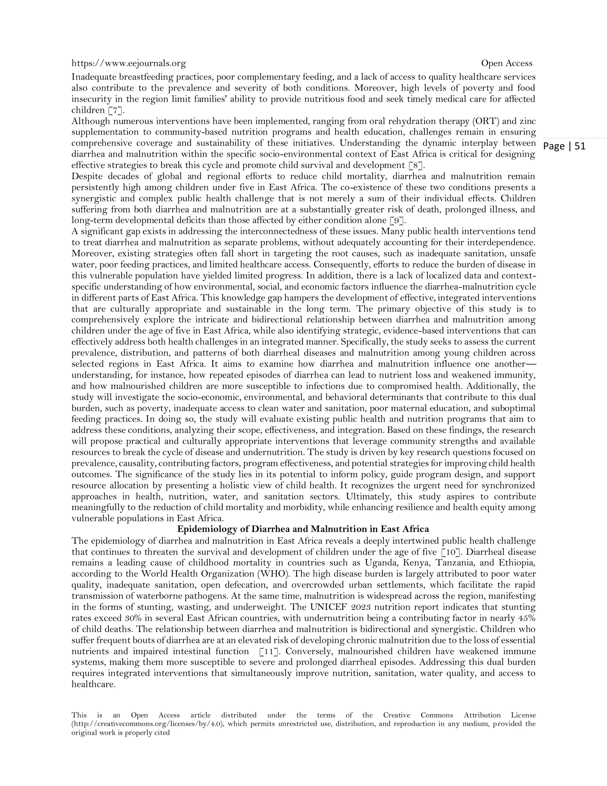 Diarrhea and Malnutrition in East African Children: A Deadly Cycle (www ...