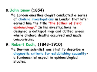 A. THE HISTORY OF EPIDEMIOLOGY.bbbbbbpptx | PPTX