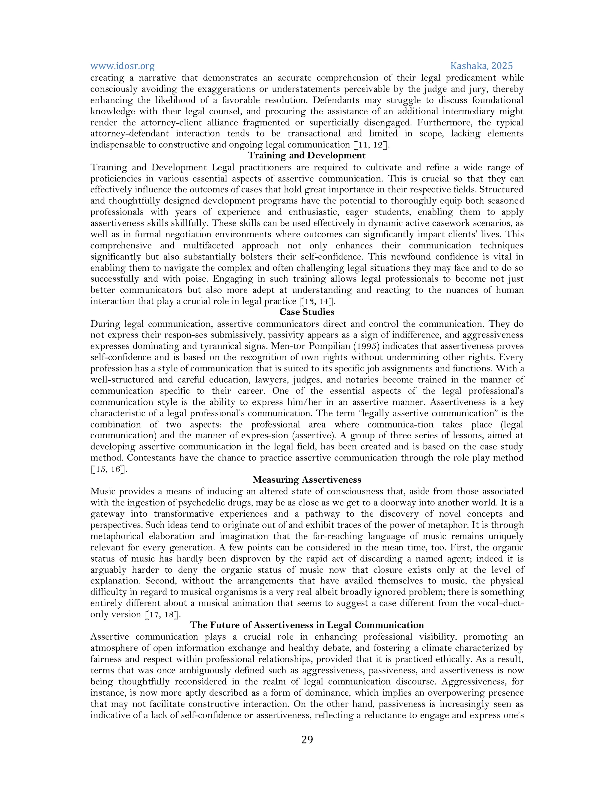 Examining Assertiveness in Legal Communication (www.kiu.ac.ug) | PDF