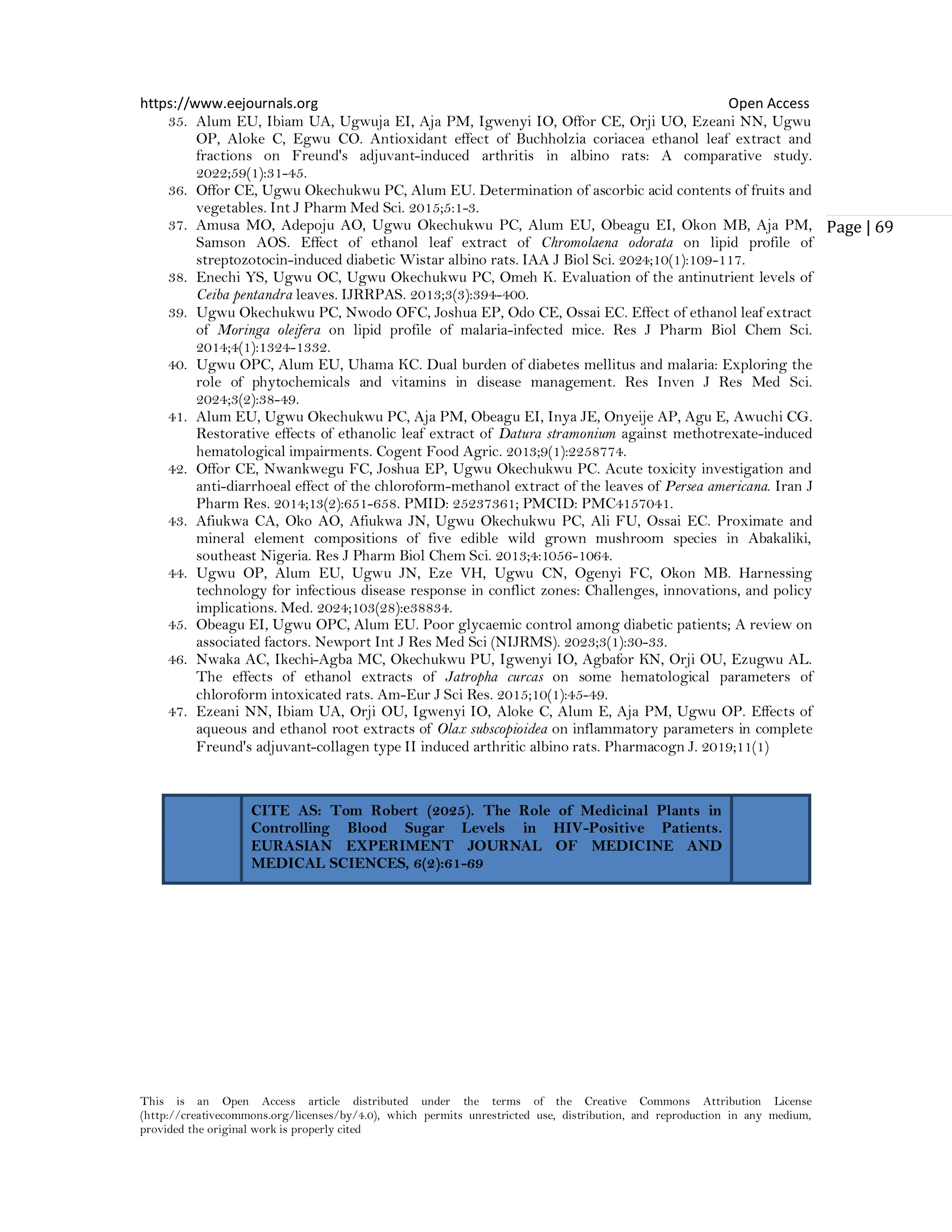 The Role of Medicinal Plants in Controlling Blood Sugar Levels in HIV-Positive Patients (www.kiu ...