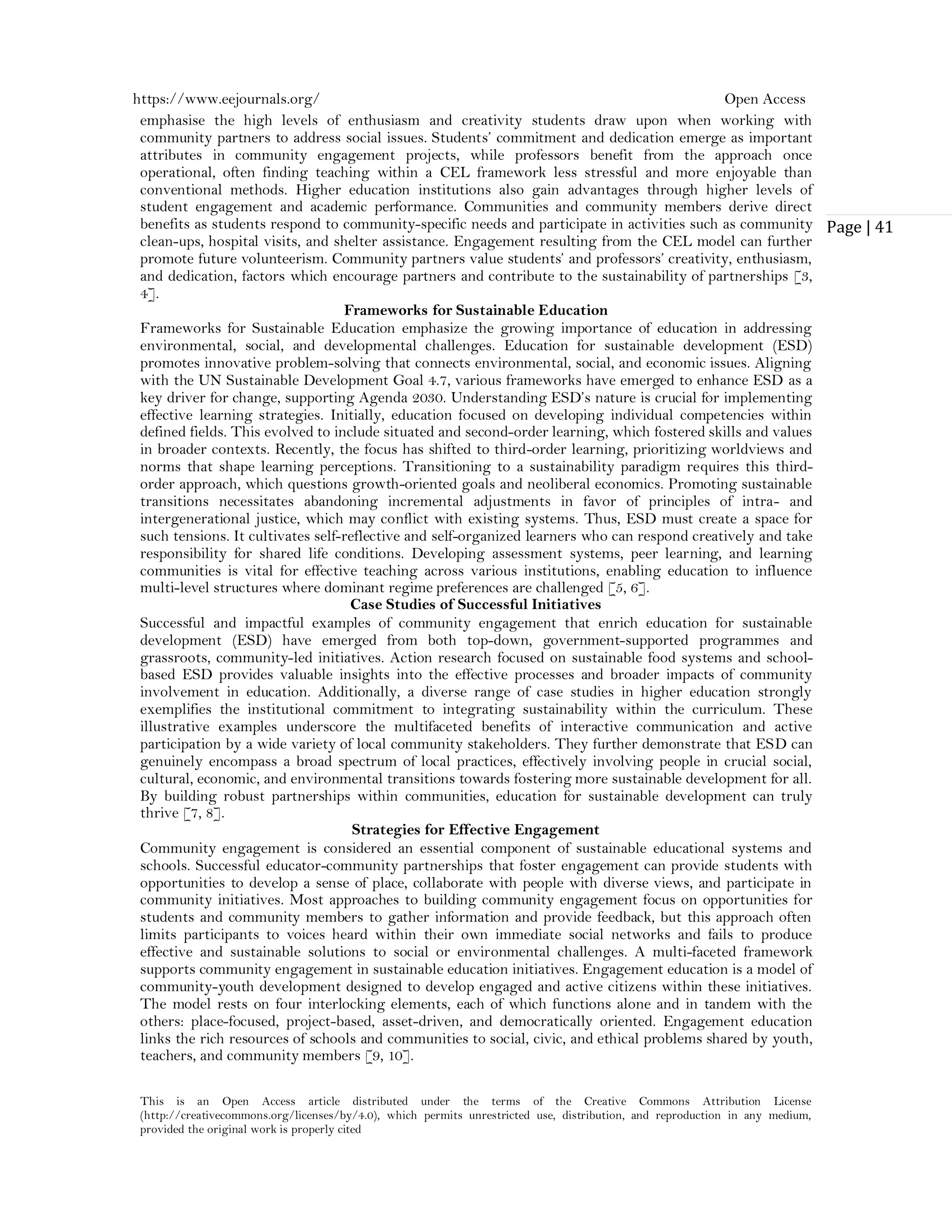 Community Engagement in Sustainable Education Initiatives (www.kiu.ac.ug) | PDF