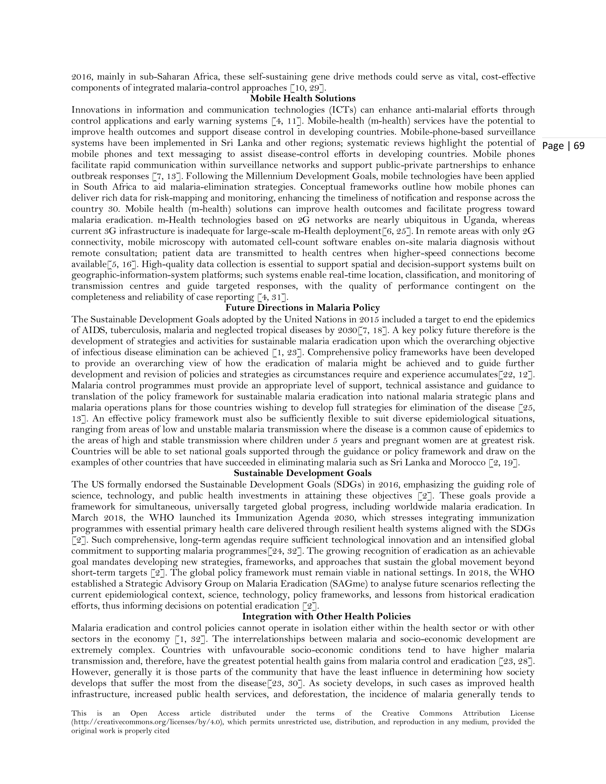 Policy Frameworks for Malaria Eradication (www.kiu.ac.ug) | PDF