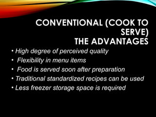 Food Product Flow in 4 Types of Foodservices | PPTX