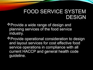 Food Product Flow in 4 Types of Foodservices | PPTX