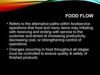 Food Product Flow in 4 Types of Foodservices | PPTX