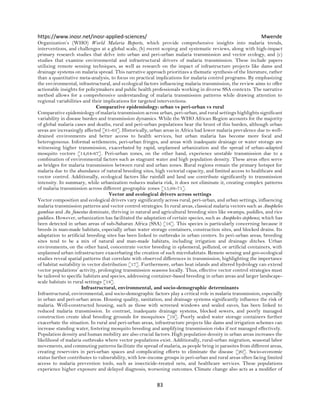 Urban, Peri-Urban, and Rural Malaria Transmission Dynamics in Sub ...