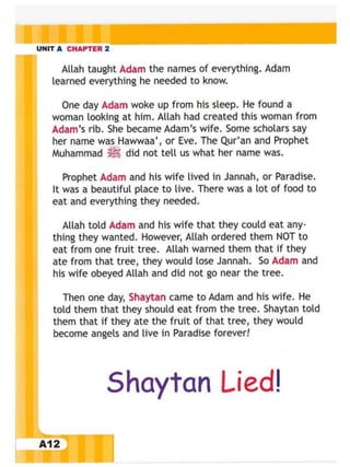 A 2 (i obey allah the story of prophet adam.) | PPTX