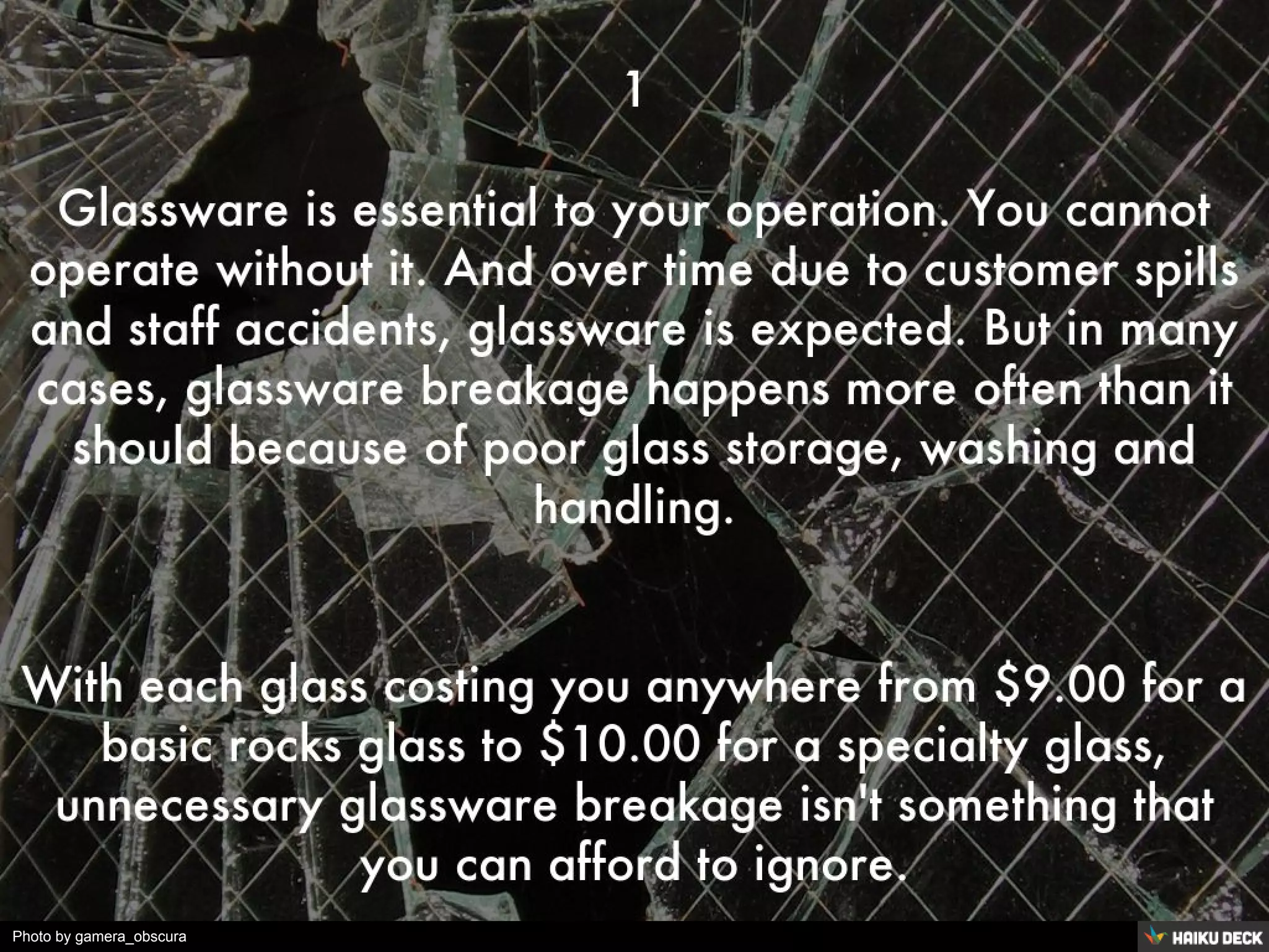 Stop Glass Breakage: | PDF