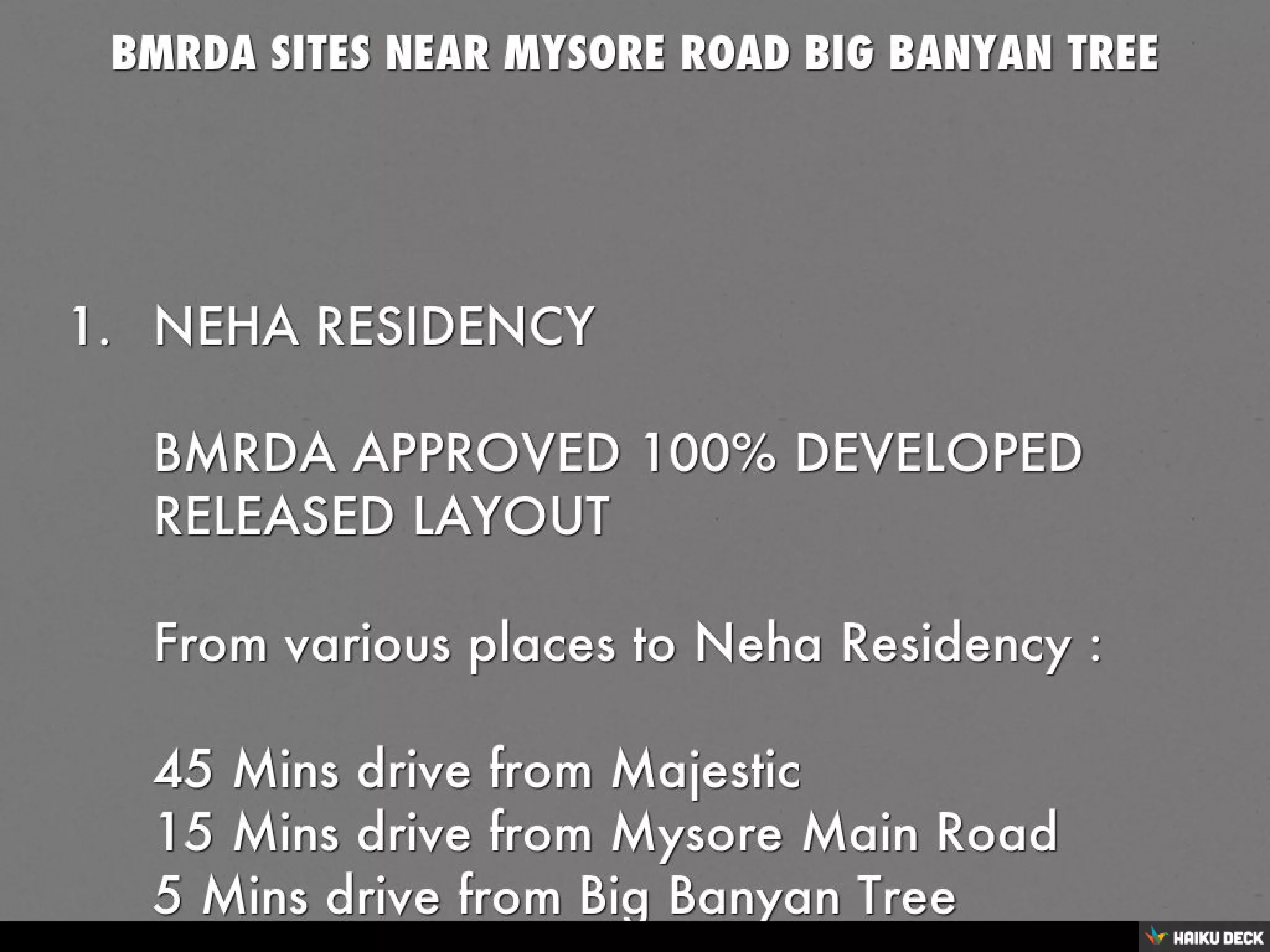 BMRDA SITES NEAR MYSORE ROAD BIG BANYAN TREE | PPT