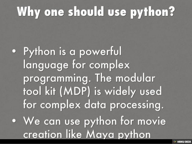 Why Python?