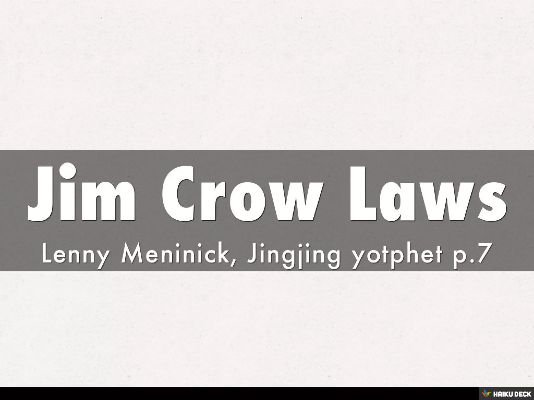 Jim Crow Laws | PDF