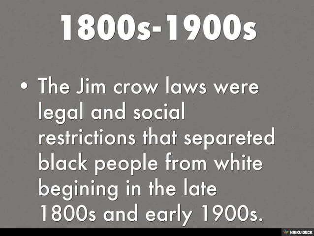 Jim Crow Laws | PDF