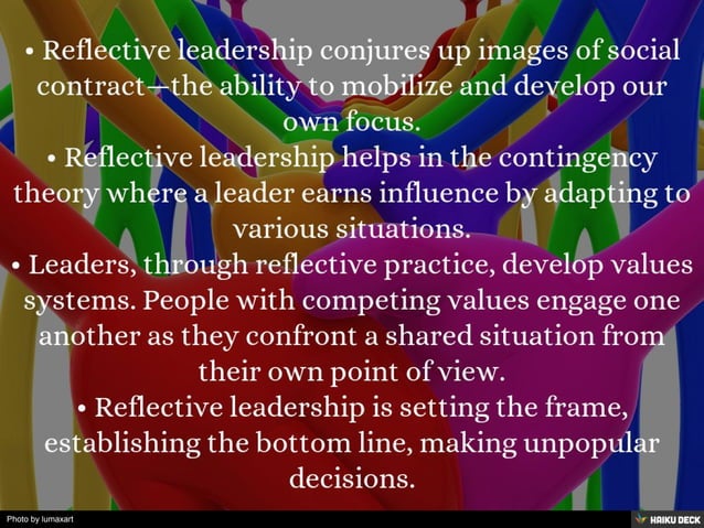 Dimensions within Quality Reflective Leadership | PPT