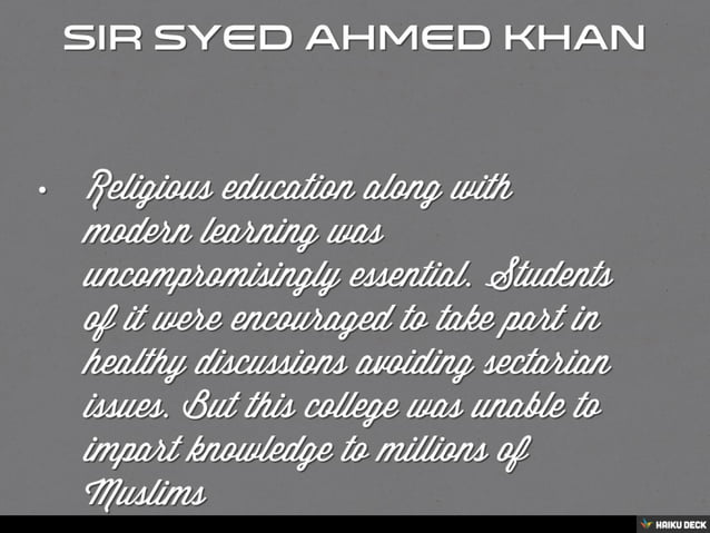 Sir Syed Ahmed Khan | PPT