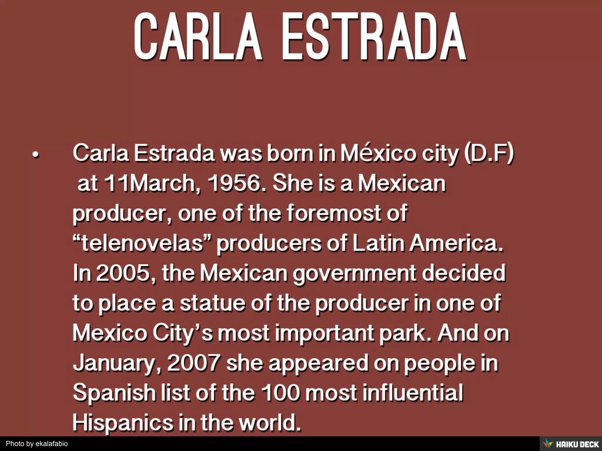 Carla Estrada Biography: | PDF