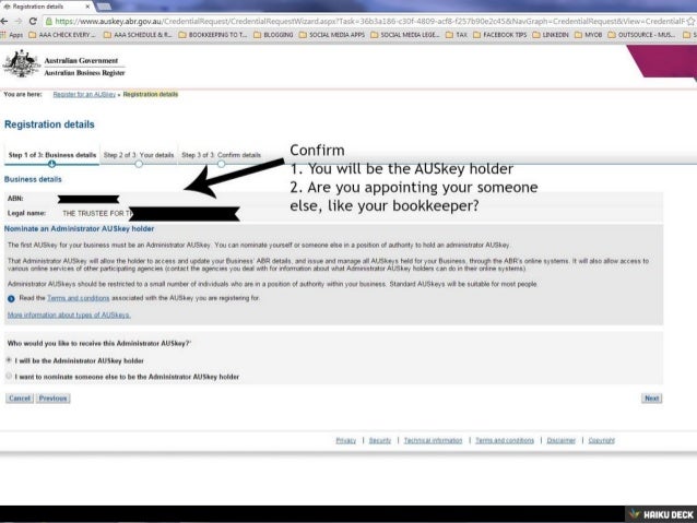 How to register for an AUSkey