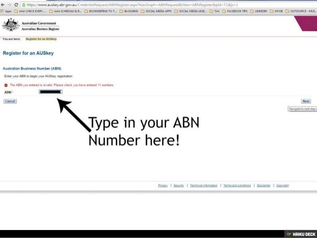 How to register for an AUSkey