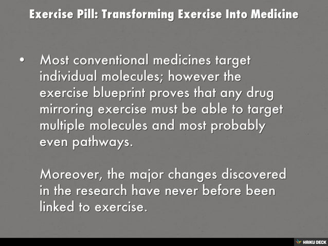 EXERCISE PILL COULD BECOME A REALITY SOON | PDF