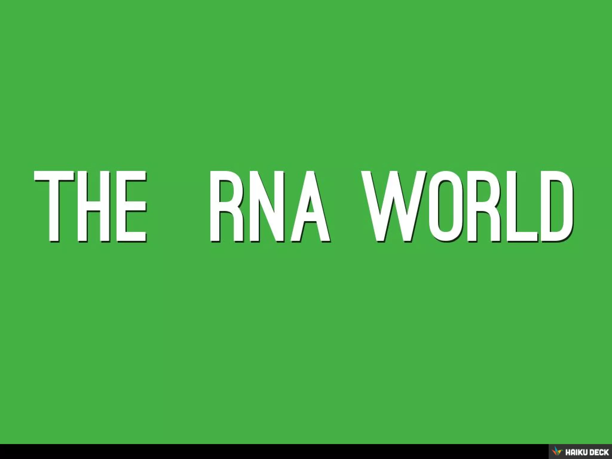 The RNA WorlD | PDF