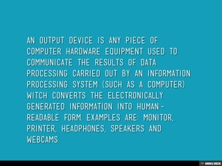 input and output devices | PPT