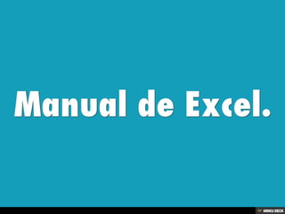 Manual de Excel. | PPT