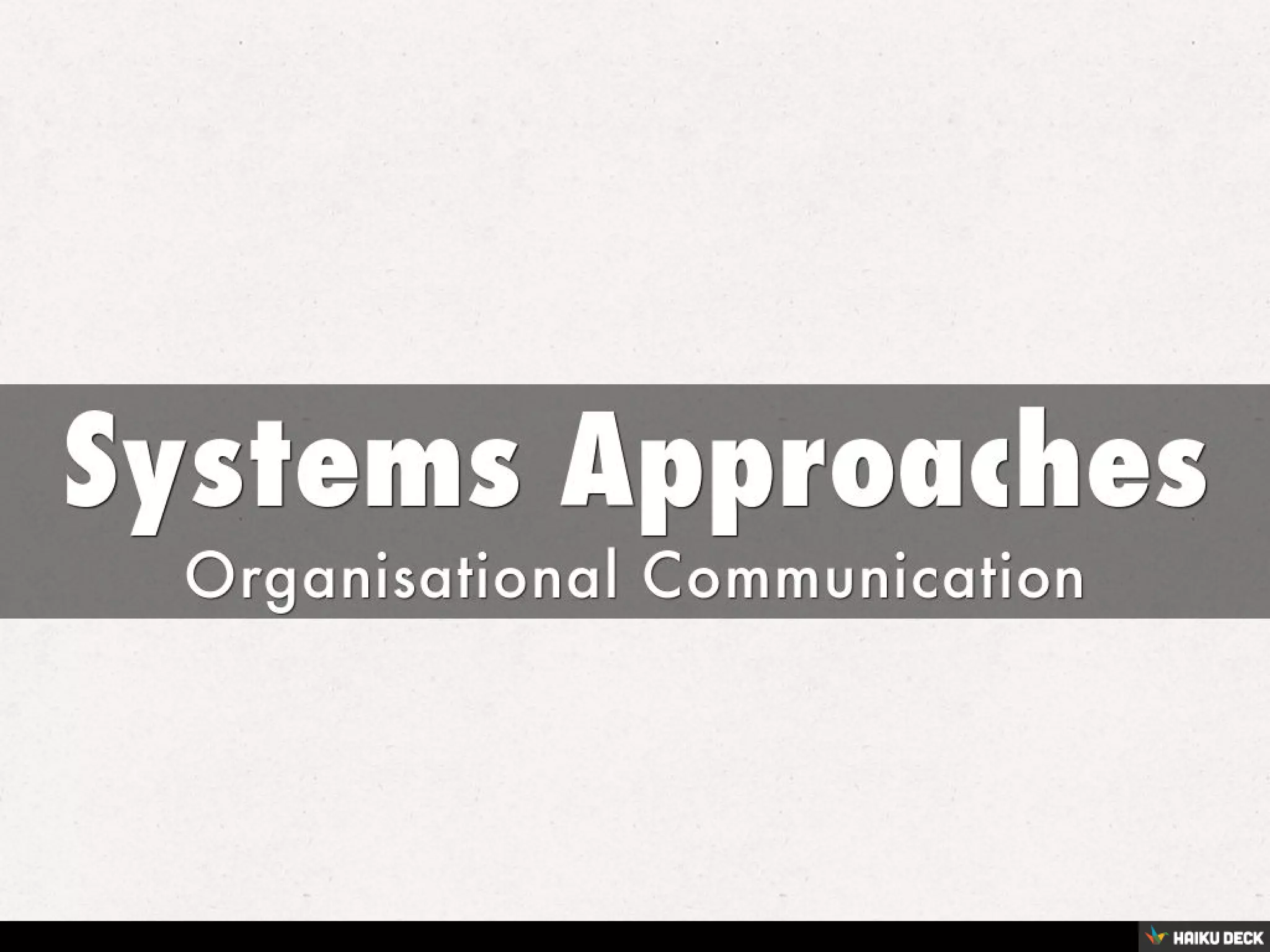 Systems Approaches | PDF