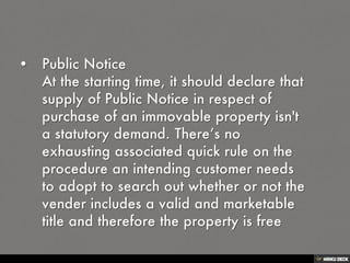 PUBLIC NOTICE BEFORE PURCHASE OF PROPERTY | PDF