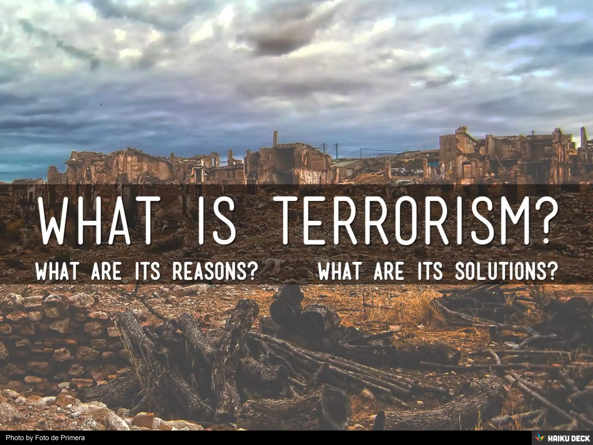 Terrorism: Reasons and Solutions | PDF