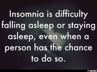 Insomnia | PDF