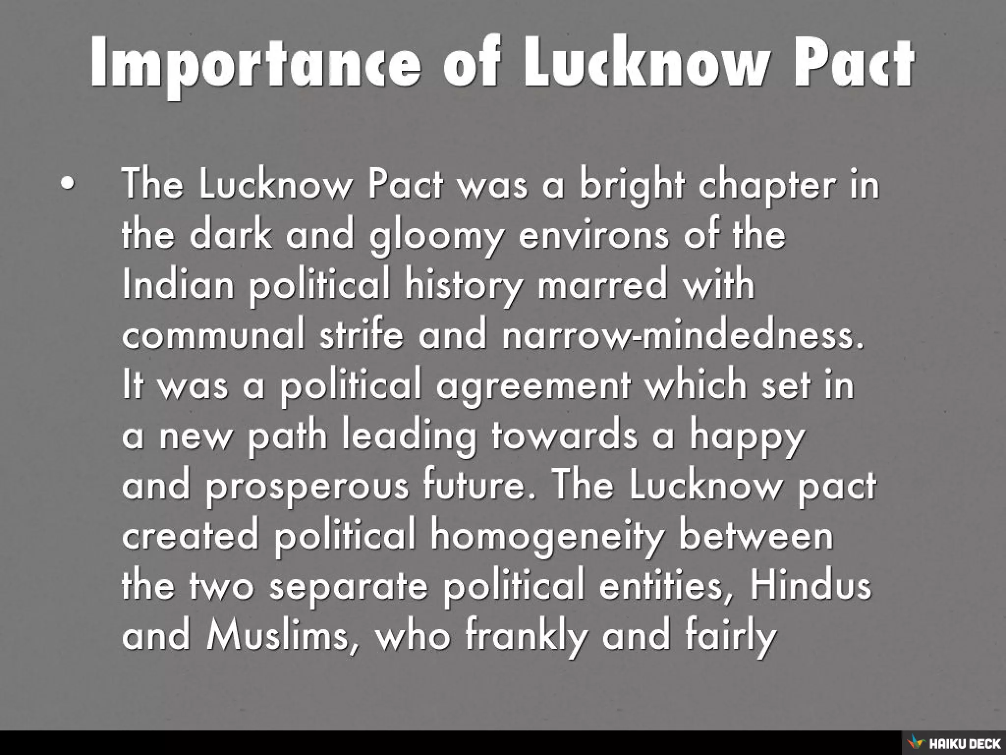 Lucknow Pact 1916 | PDF