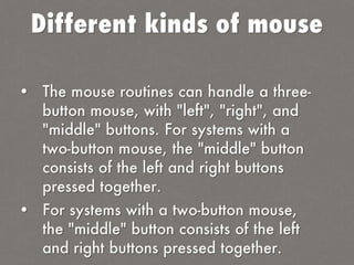 keyboard and mouse events | PPT