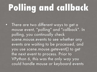 keyboard and mouse events | PPT