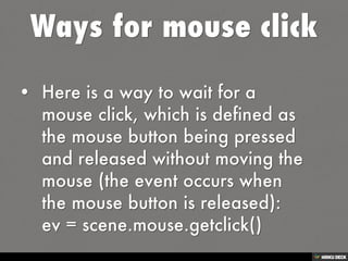 Keyboard and mouse events in Python | PDF | Desktop Publishing | Computer Software and Applications