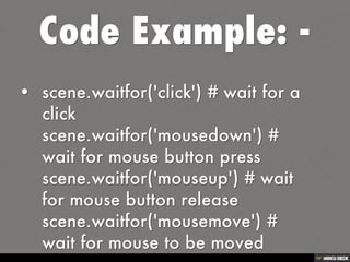 Keyboard and mouse events in Python | PDF | Desktop Publishing | Computer Software and Applications