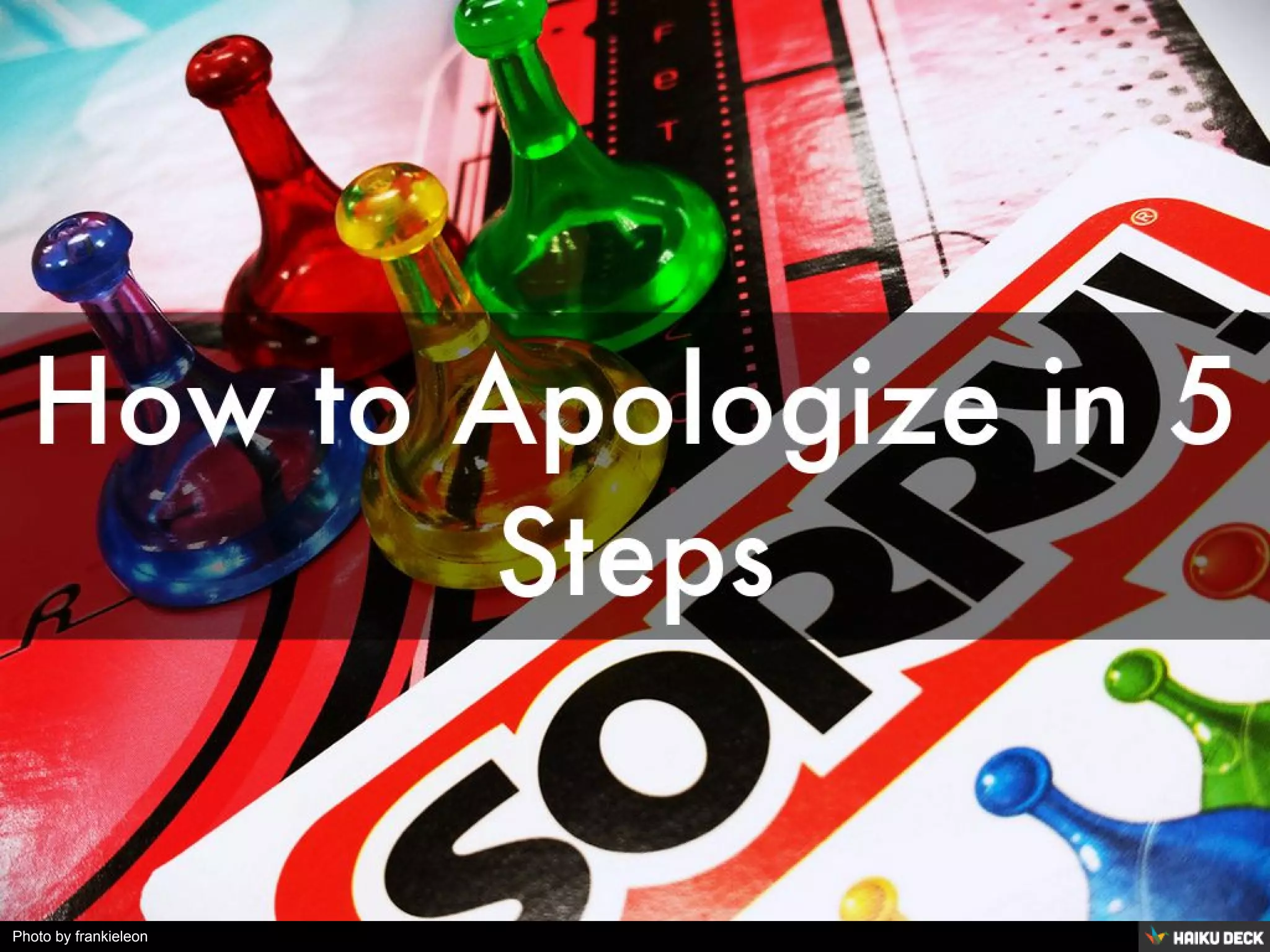 How to Apologize in 5 Steps | PDF