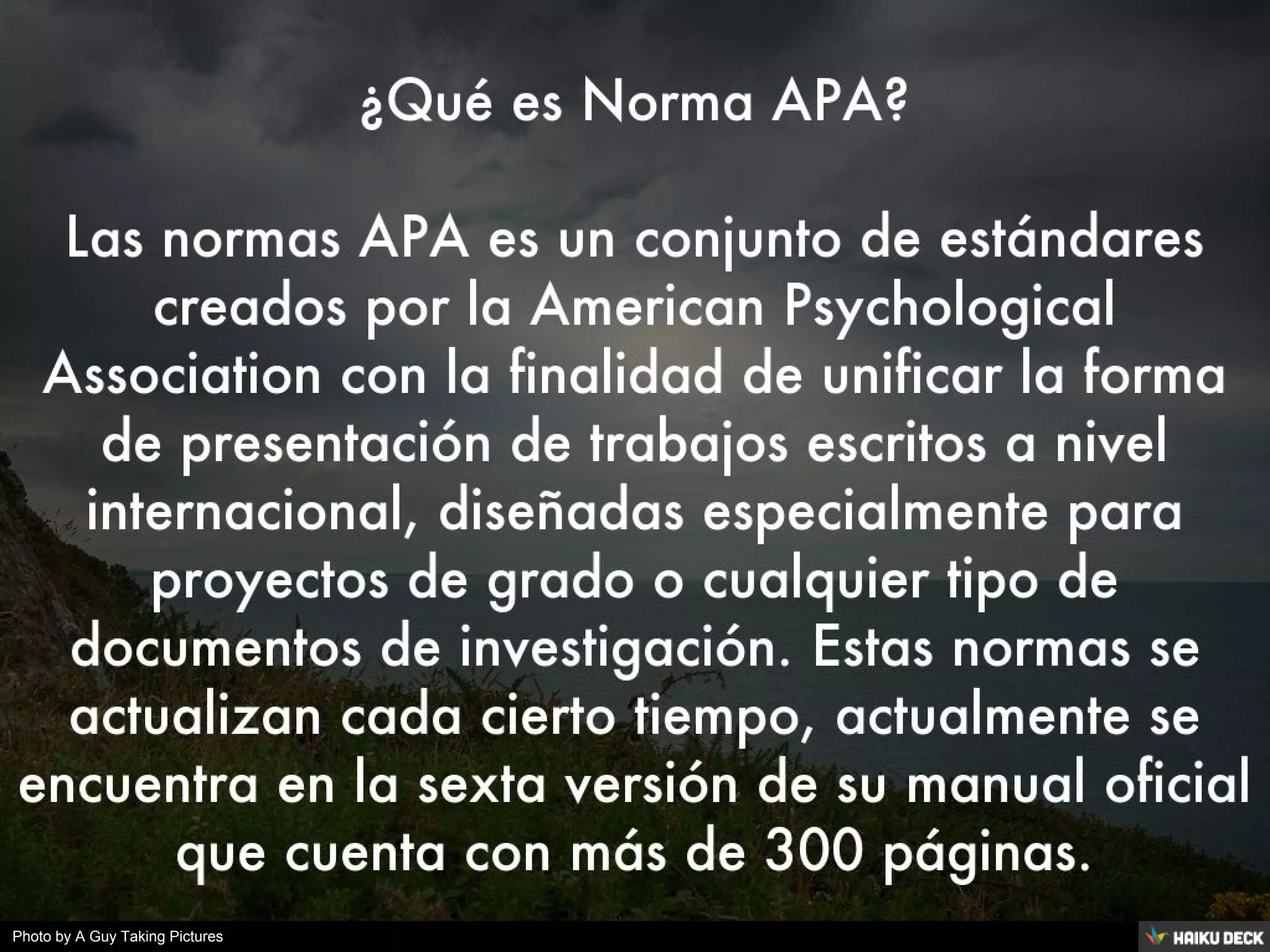 ¿QUE ES LA NORMA APA? | PDF | Poetry | Books and Literature