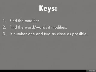 Misplaced and dangling modifiers | PPT