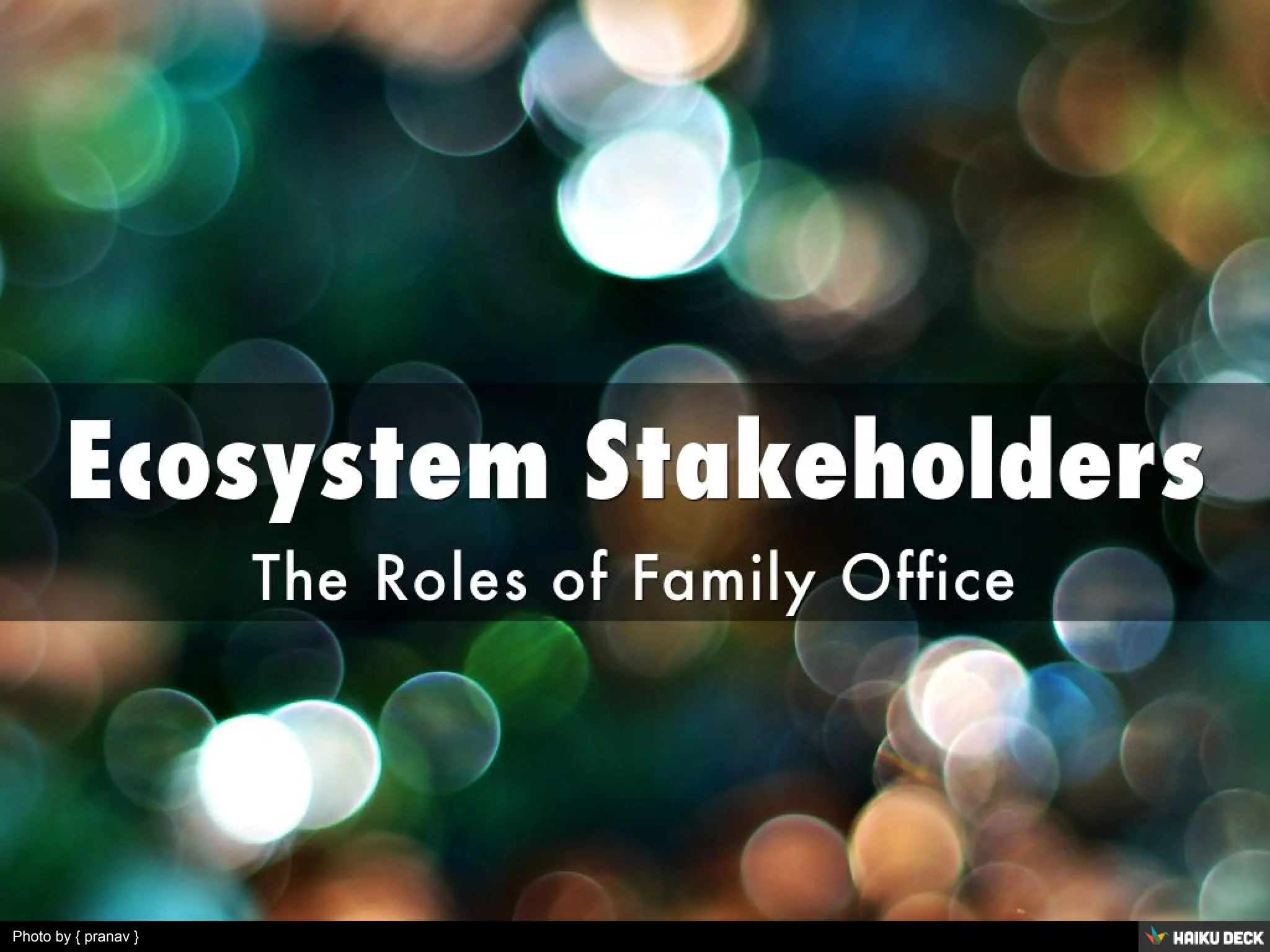 Ecosystem Stakeholders | PDF