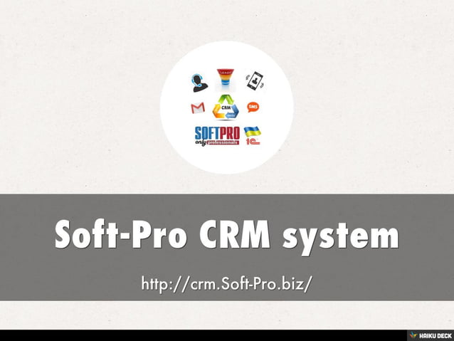 Soft-Pro CRM system | PDF