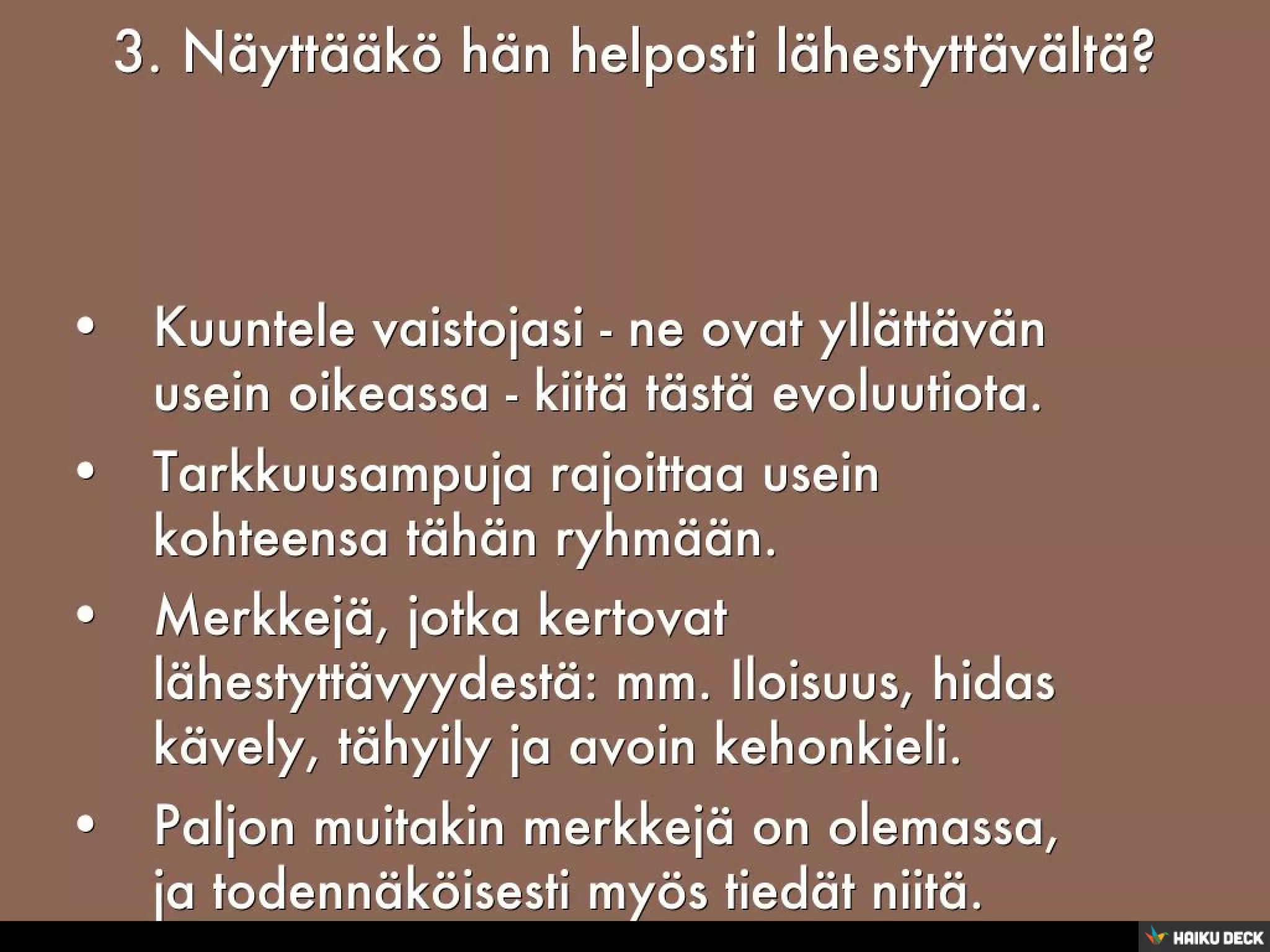 Kuinka valita oikea nainen, jota lähestyä? | PPT