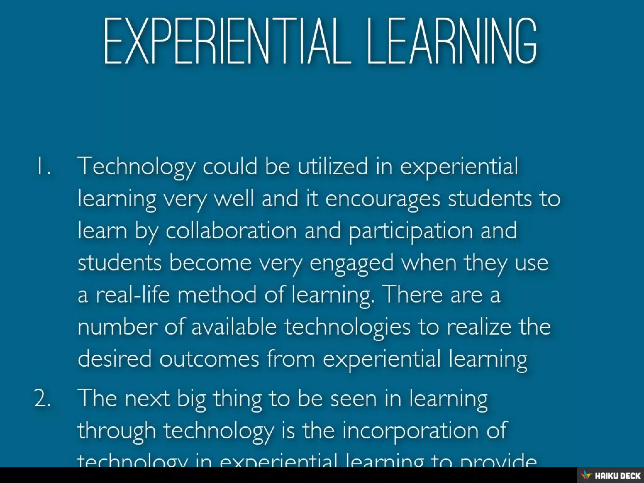 experiential learning | PPT