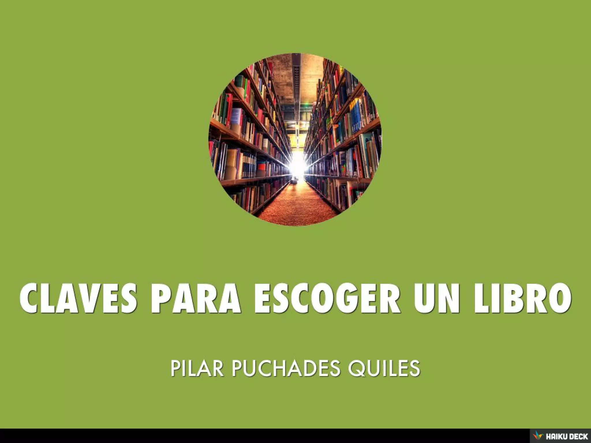 CLAVES PARA ESCOGER UN LIBRO | PPT
