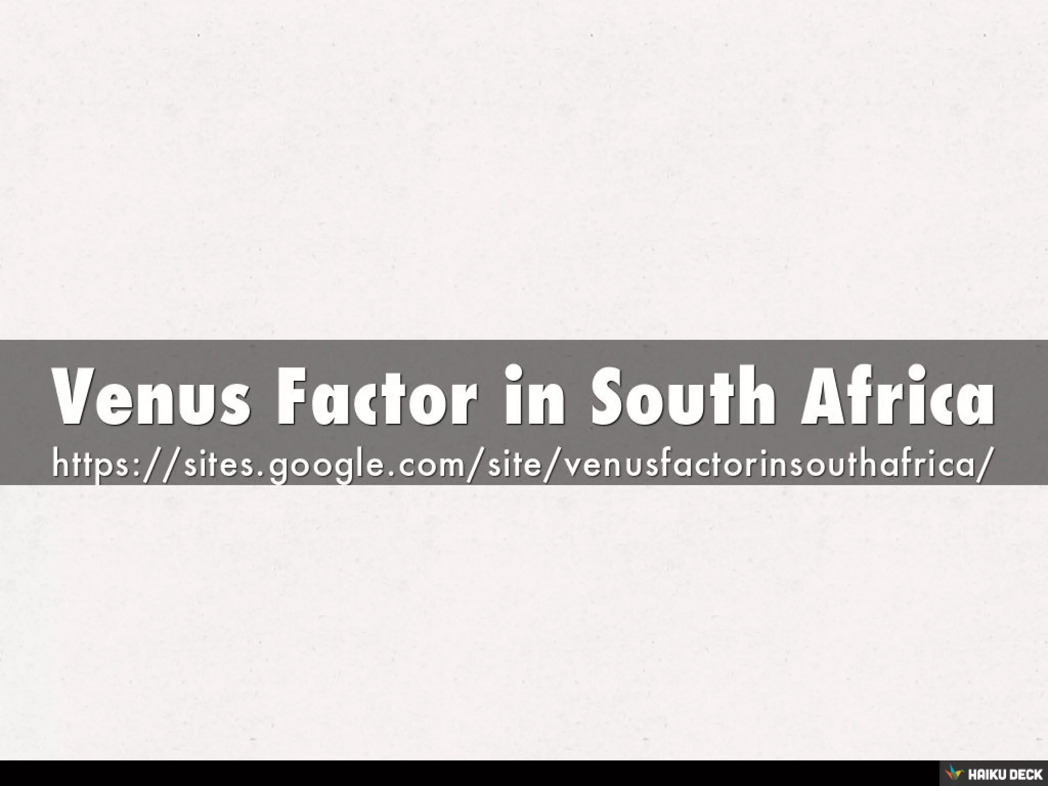 Venus Factor in South Africa | PDF