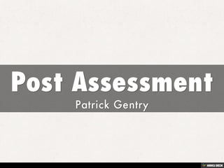 Post Assessment | PPT