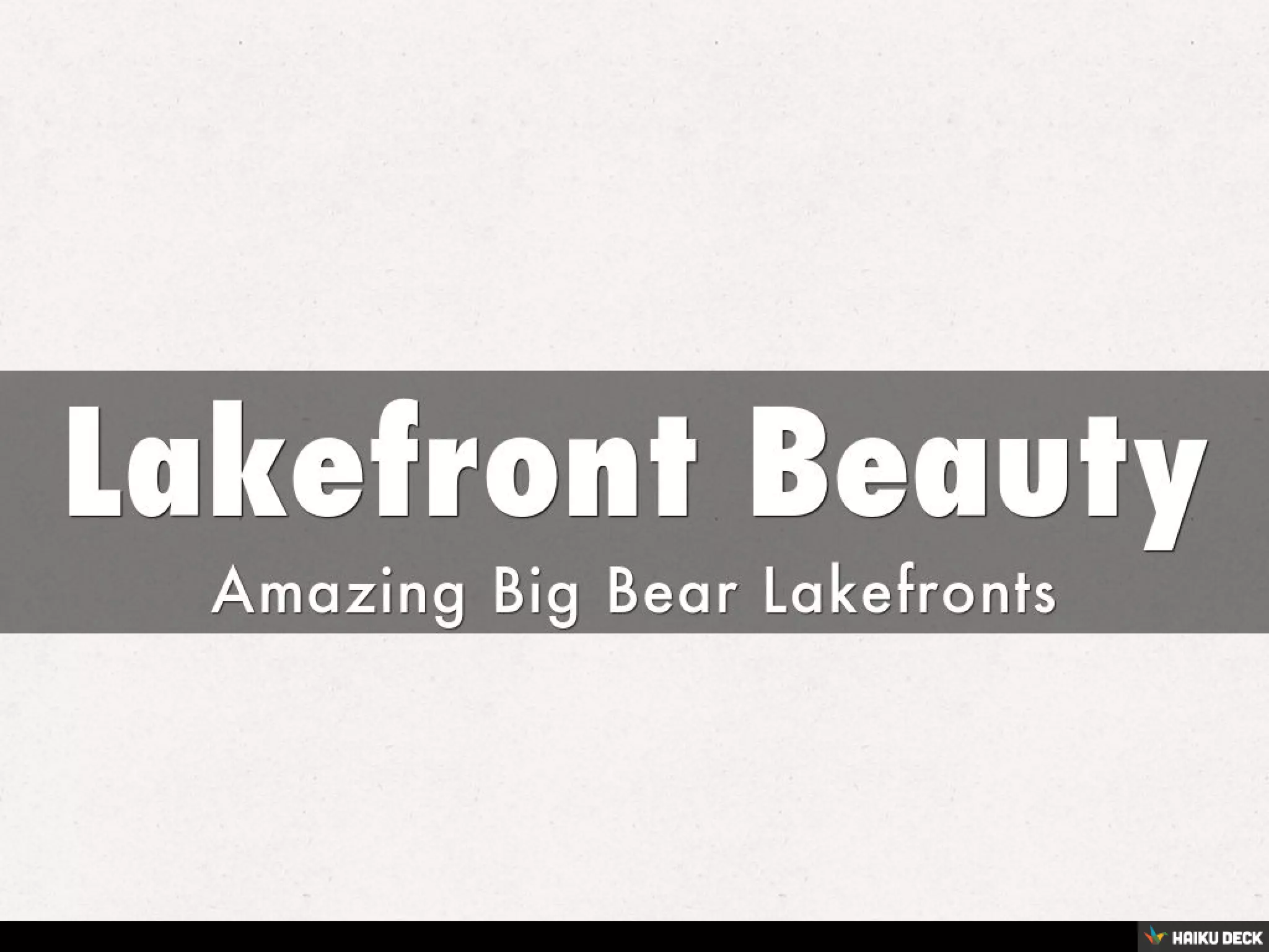 Lakefront Beauty | PPT
