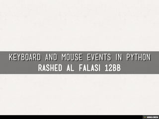 keyboard and mouse events in python | PDF