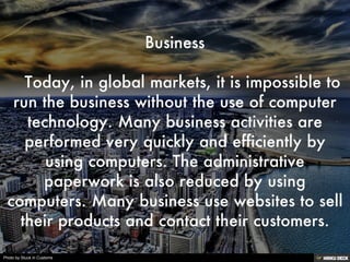 AREAS WHERE COMPUTERS ARE USED | PPT