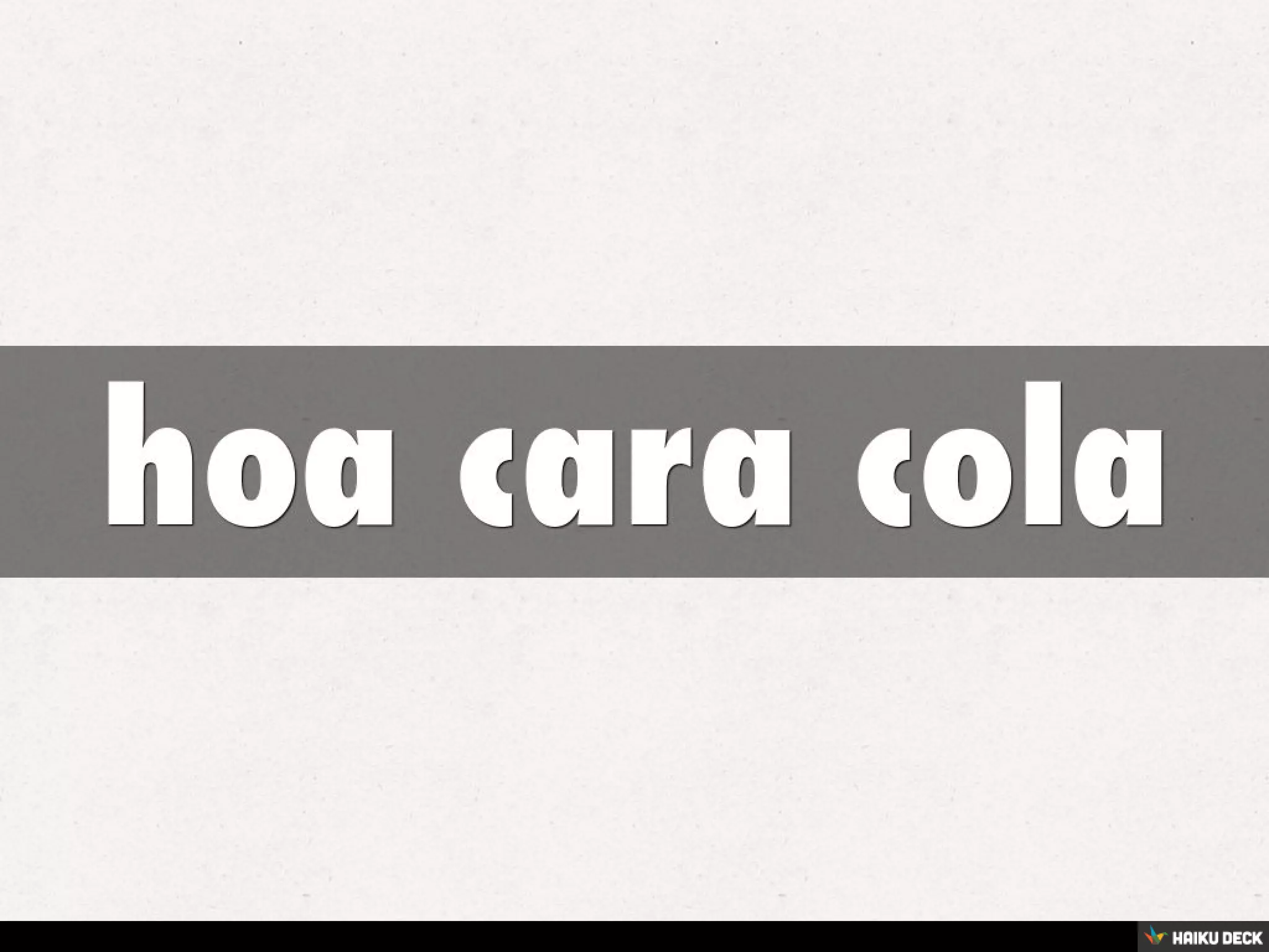 hoa cara cola | PDF