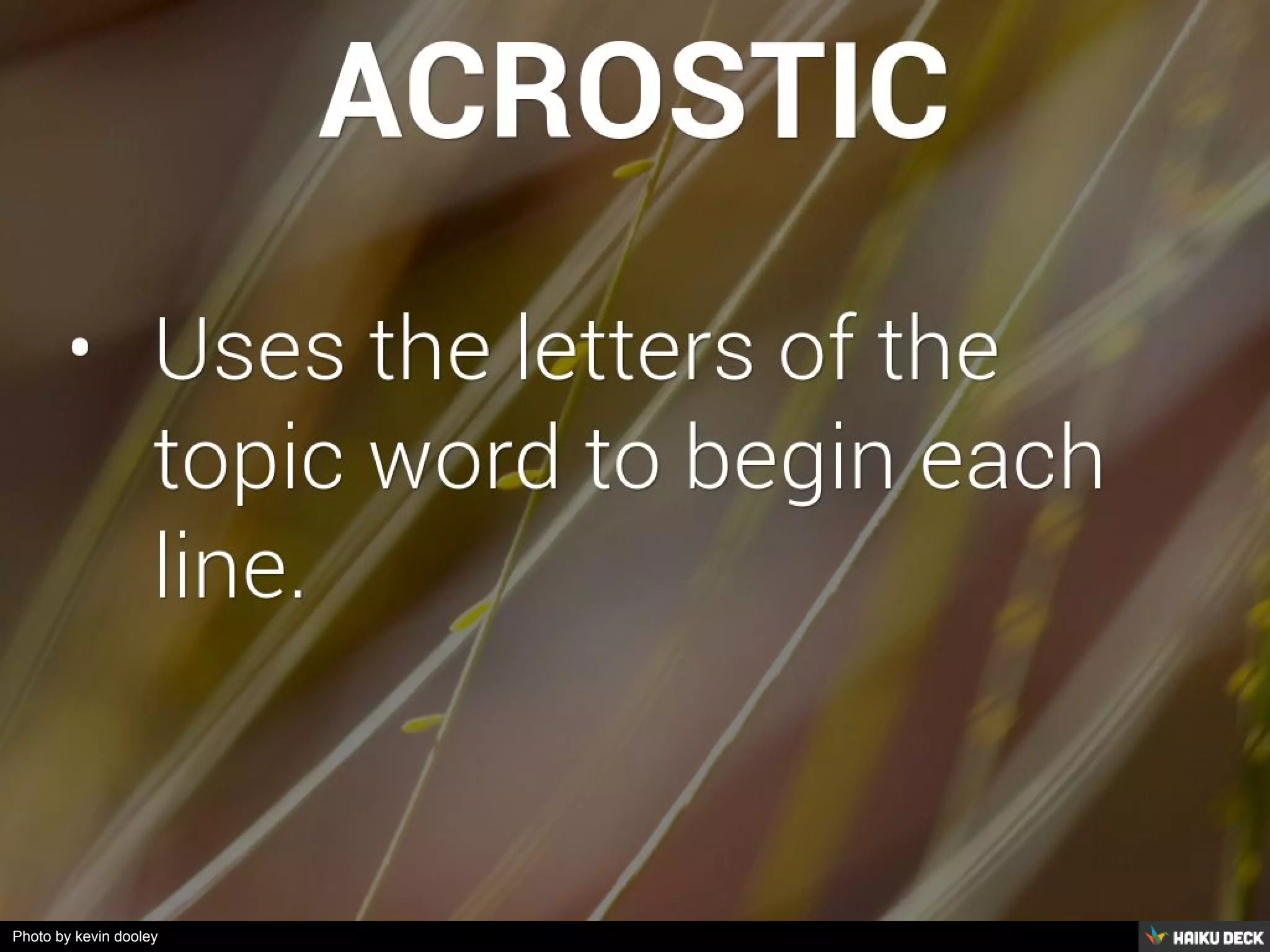 Types of Poetry | PDF